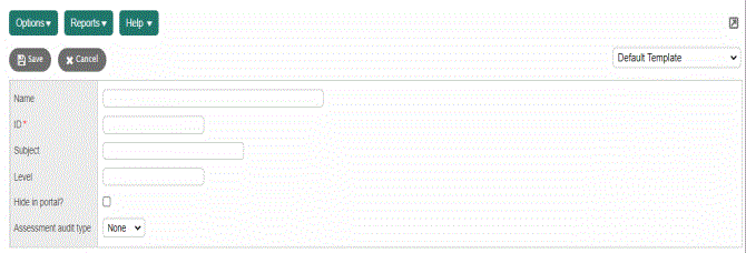 Define Assessment Details